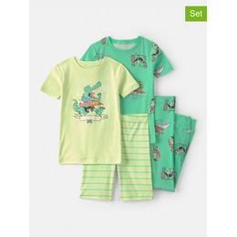Carter's carter's 2er-Set: Pyjamas in Gr&uuml;n/ Gelb - 64% | Gr&ouml;&szlig;e 128/134 | Kinder-waesche