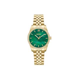 BOSS Damen BOSS Quarzuhr &raquo;GRACEFUL&laquo; Armbanduhr, Damenuhr, Edelstahlarmband, analog, Glaskristalle gold Einheitsgr&ouml;&szlig;e