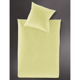 Irisette Bettw&auml;sche &raquo;Lumen 8129&laquo; 2 Stk. hochwertig und traumhaft weich gelb Interlock-Jersey, Obermaterial: 100% Baumwolle B/L: 155cm x 220cm, 1 Stk., 1 Stk., 