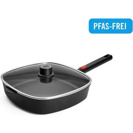 WOLL Bratpfanne &raquo;MADE IN GERMANY - Eco Logic QXR Guss-Pfanne mit Deckel, viereckig&laquo; Aluminiumguss 2 Stk. tlg. Diamond-QXR - Beschichtung schwarz H&ouml;he 
