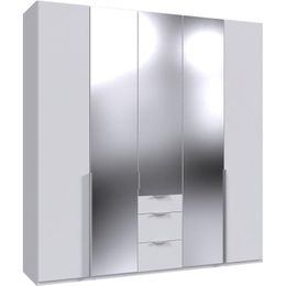 wimex Dreht&uuml;renschrank &raquo;Mugano&laquo; mit langen oder kurzen Griffen aus Metall, in vielen Breiten, 208 oder 236 cm hoch, Made in Germany Holzwerkstoff Wei&szlig;, B/H/