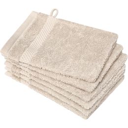 Dyckhoff Waschhandschuh &raquo;Planet&laquo; 450 g/m&sup2;, aus reiner Baumwolle, trocknergeeignet beige Walkfrottier B/L: 16cm x 21cm