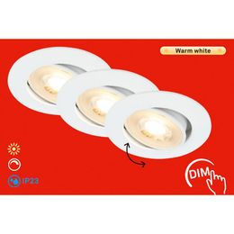 Briloner Leuchten LED Einbauleuchte &raquo;SHOW&laquo; LED-Board 1 Stk. 90x24 mm, Wohnzimmer, Flur 3, &Oslash; 60cm H: 19cm, 1 Stk.