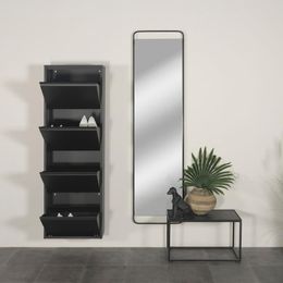 SPINDER DESIGN Schuhschrank &raquo;Billi&laquo; Metall, Breite 50 cm schwarz Metall B/H/T: 50cm x 150cm x 22cm