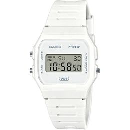 Casio Timeless Collection Damen CASIO TIMELESS COLLECTION Chronograph Quarzuhr, Armbanduhr, Damenuhr, Herrenuhr, Digitaluhr, Resinarmband wei&szlig; 