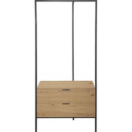 Home Affaire Garderobenschrank &raquo;Innsbruck&laquo; 1 Stk. tlg. Garderobe mit Kleiderstange & 2 Schubladen - (B/T/H) 85/47/190 cm braun Holzwerkstoff, Metall 