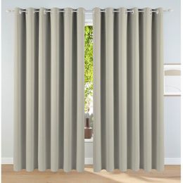 OTTO home Verdunkelungsvorhang &raquo;Solana&laquo; &Ouml;sen 1 Stk. tlg. Vorhang, Gardine, Breite 280 cm, verdunkelnd, einfarbig, Raumteiler beige Polyester, 