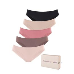 Lascana Damen Lascana Jazz-Pants Slips 5er-Pack, aus Baumwolle, mit sch&ouml;ner Aufbewahrungsbox rosa 40/42
