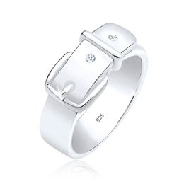 Elli DIAMONDS Ring 925 Sterling Silber G&uuml;rtel in Wei&szlig; | Gr.: 54