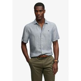 Superdry Herren Leinenhemd &raquo;RIVIERA S/S LINEN SHIRT&laquo; aus 100% Leinen blau L, N-Gr