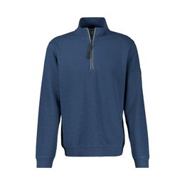 Lerros Herren Lerros Sweatshirt &raquo;SELA&laquo;, mit Troyer-Rei&szlig;verschluss blau XXL
