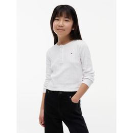Tommy Hilfiger M&auml;dchen Langarmshirt Kinder bis 16 Jahre wei&szlig; 6 (116)