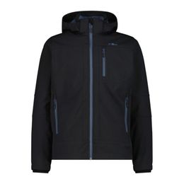 CMP Herren CMP Softshelljacke &raquo;MAN JACKET ZIP HOOD&laquo; mit Kapuze mit Eingrifftaschen und Brusttasche, windabweisend, atmungsaktiv schwarz 52