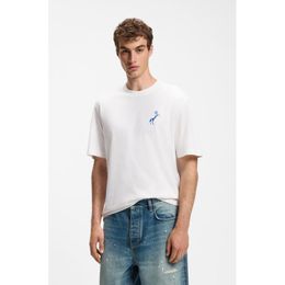Hugo Herren Hugo T-Shirt &raquo;Noxwash&laquo; Rundhalsausschnitt, Regular Fit, reine Baumwolle wei&szlig; M