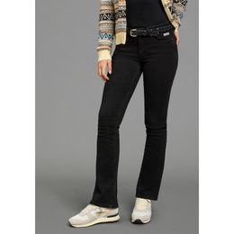 Kangaroos Damen Kangaroos Bootcut-Jeans mit ausgestellter Beinform, aus Baumwolle und Elasthan schwarz 38, N-Gr