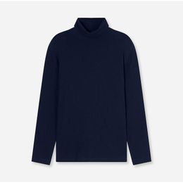OLYMP Herren OLYMP Rollkragenpullover &raquo;Casual&laquo; mit Woll-Anteil, Regular fit blau L
