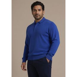 Man's World Plus Herren Poloshirt &raquo;auch in Grosse Gr&ouml;&szlig;en bis Gr. 7XL Bauch-Fit&laquo; mit Langarm, klassischer Polokragen, mit Knopfleiste am Ausschnitt 