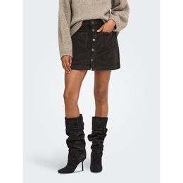 Only Damen Only Cordrock &raquo;ONLAMAZING HW CORD SKIRT&laquo; Baumwollmischung braun M (38)