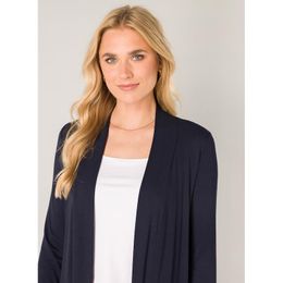Base Level Damen Strickjacke &raquo;Yayla&laquo; In elastischem Feinstrick blau 40