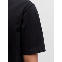 Jack & Jones Plussize Herren Jack & Jones PlusSize T-Shirt &raquo;JJEDENVER LOGO TEE SS O-NECK SN PLS&laquo; Baumwolle, locker geschnitten schwarz 6XL