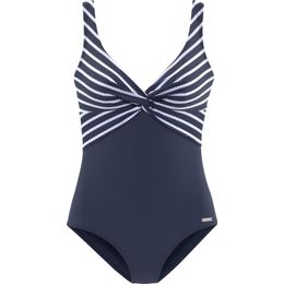 Lascana Damen Badeanzug marine-wei&szlig; Gr&ouml;&szlig;e 38E