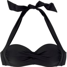 Damen B&uuml;gel-Bandeau-Bikini-Top schwarz Gr&ouml;&szlig;e 36C