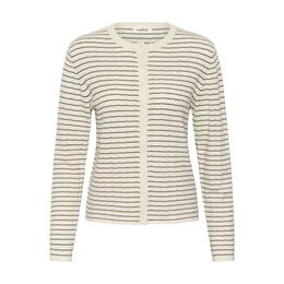 Soaked in Luxury Strickjacke 'SLSpina' Damen Gr&ouml;&szlig;e XXL creme / schwarz