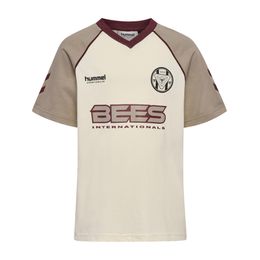 Hummel Funktionsshirt Jungen Gr&ouml;&szlig;e 134/140 hellbeige / dunkelbeige / weinrot / schwarz