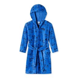 Schiesser Bademantel 'Autotraum' Jungen Gr&ouml;&szlig;e 128 blau / schwarz