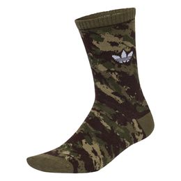 adidas originals Socks 'CAMO CREW 2 PAIRS' female size 34/36 Chocolate / Green / Light green / White
