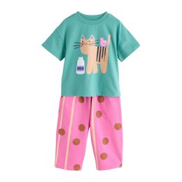 next Set M&auml;dchen Gr&ouml;&szlig;e 116 beige / braun / petrol / pink