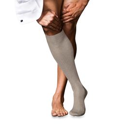 Falke Kinder Kniestr&uuml;mpfe "No. 10 Pure Fil d'&Eacute;cosse", Gr. 45, beige, Obermaterial: 93% Baumwolle CO. 7% Polyamid PA., Socken