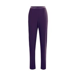 GOLDNER Damen Schlupfhose "Kurzgr&ouml;&szlig;e Trageangenehme Jerseyhose Martha mit Bundfalten", lila, festlich, Gr. 27, Obermaterial: 95% Polyester PES. 5%