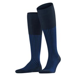 Falke Kinder Kniestr&uuml;mpfe "Oxford Stripe", Gr. 43, blau, Obermaterial: 86% Baumwolle CO. 14% Polyamid PA., glatt, Socken