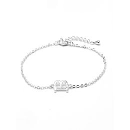 Luxenter Armband 'Alphabet B' Damen Gr&ouml;&szlig;e 19 cm silber