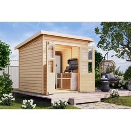 Gartenhaus Konifera, beige, Massivholz, Gartenh&auml;user, "Akamaru 4"