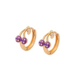 Gaya Ohrringe Damen Gr&ouml;&szlig;e One Size rosegold / rotviolett