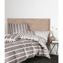 Janine Baumwoll Bettw&auml;sche Modernclassic Streifenlook