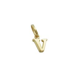 Gallay Anh&auml;nger 8x6mm Buchstabe V gl&auml;nzend 9Kt GOLD