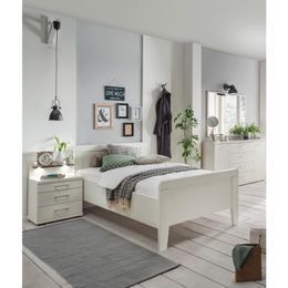 Vaja M&ouml;bel Einzelbett Bern Alpinwei&szlig; Dekor 90x200 cm