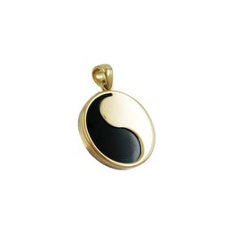 Gallay Anh&auml;nger Yin Yang 16mm mit Onyx 9Kt GOLD
