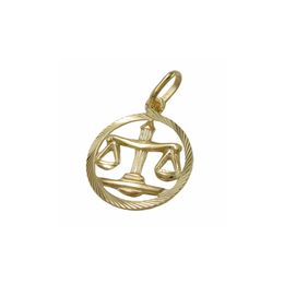 Gallay Anh&auml;nger 15mm Sternzeichen Waage 9Kt GOLD