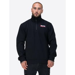 Lonsdale Herren Sweatshirt mit Viertelrei&szlig;verschluss normale Passform GRYFFIDAM