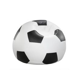 Linke Licardo Fu&szlig;ball-Sitzball Kunstleder wei&szlig;/schwarz &Oslash; 90 cm