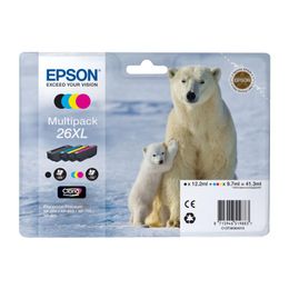 Epson C13T26364010 26XL Eisb&auml;r Druckerpatronen-MultiPack Cyan/Magenta/Gelb/Schwarz