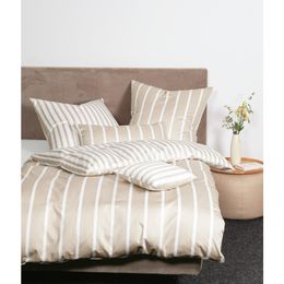 Janine Baumwoll Bettw&auml;sche Modernclassic Streifenlook