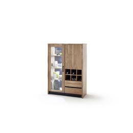 Vaja M&ouml;bel Highboard CALABRIA mit 2 T&uuml;ren/ 2 Schubladen und Weinregaleinsatz