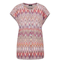 GOLDNER Bluse Damen Gr&ouml;&szlig;e L beige / dunkelbeige / taubenblau / orange / rot