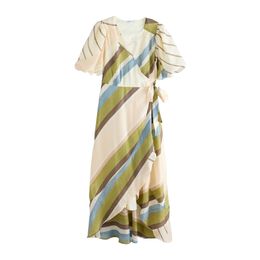 next Kleid Damen Gr&ouml;&szlig;e 42 creme / azur / braun / kiwi Sommerkleid