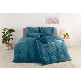 Bettw&auml;sche OTTO HOMEpetrol, Fleece, Obermaterial: 100% Polyester, Bettw&auml;sche, "Desner3, besonders weich im Griff, Cashmere-Touch", Bettw&auml;sche mit